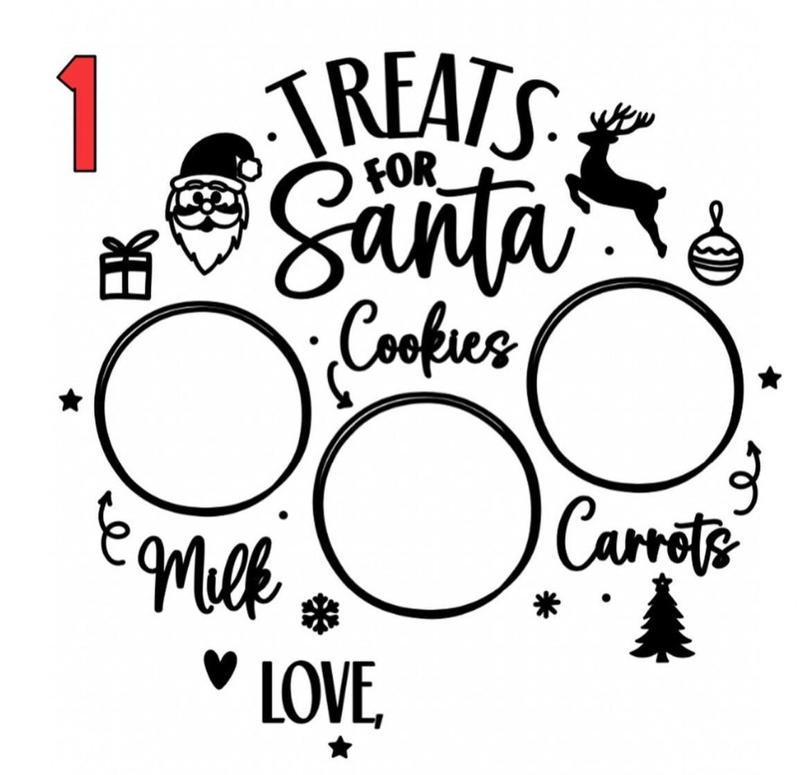 Santa & Reindeer- Night Before Christmas Cookie Tray - Etsy