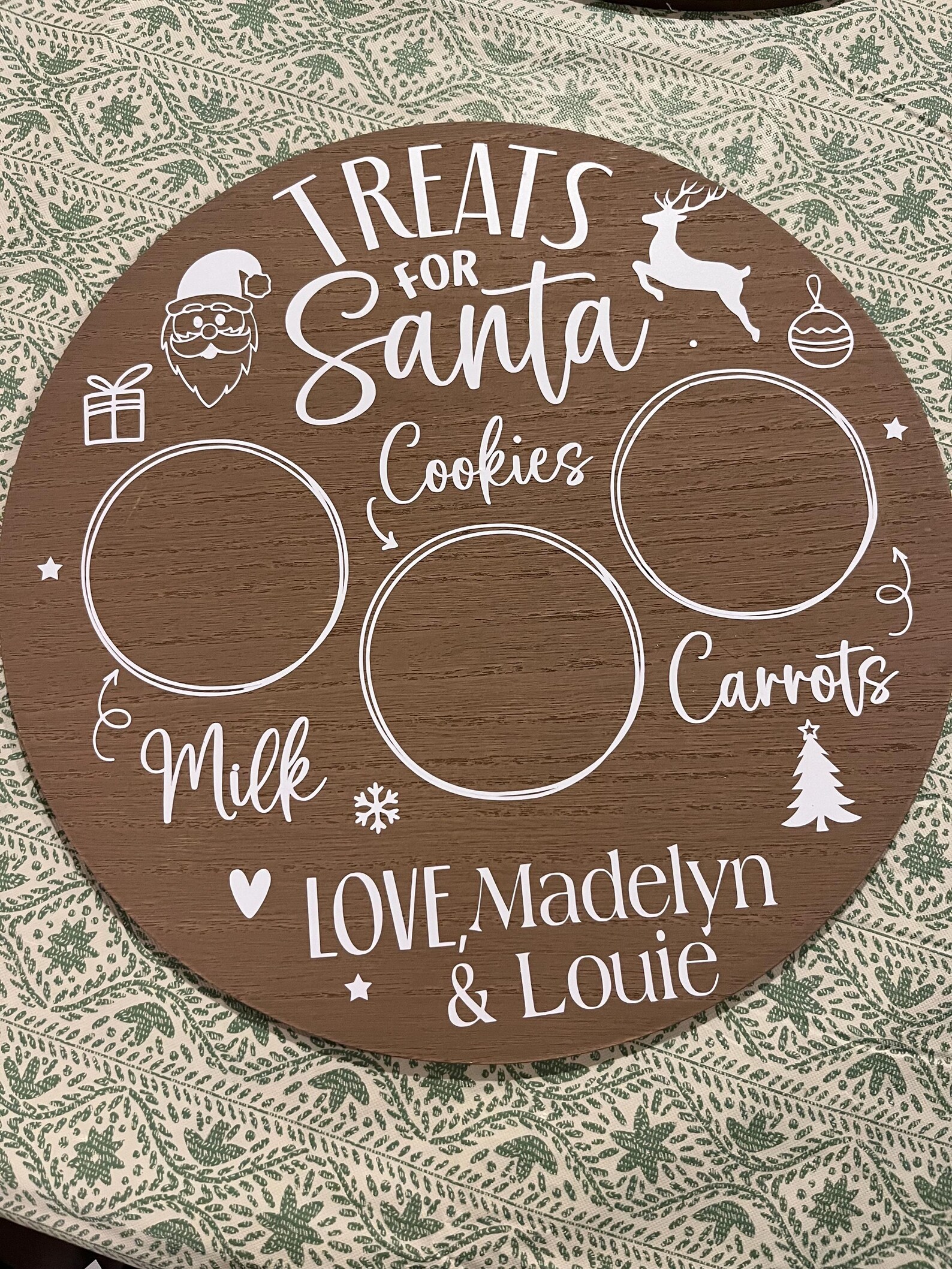 Santa & Reindeer- Night Before Christmas Cookie Tray - Etsy
