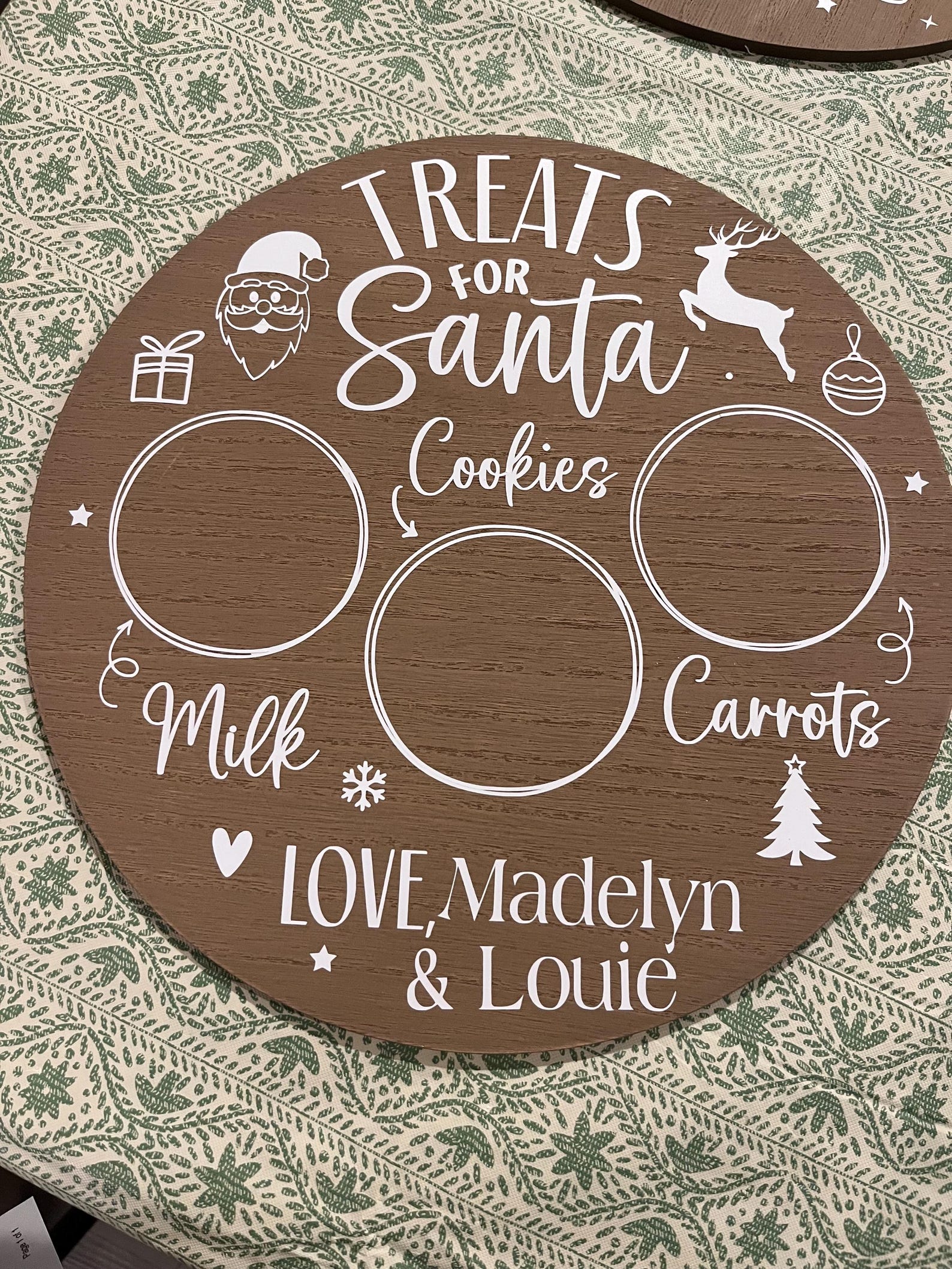 Santa & Reindeer- Night Before Christmas Cookie Tray - Etsy