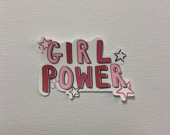 Girl Power Sticker / GRL PWR Sticker / Retro Sticker / Flower - Etsy