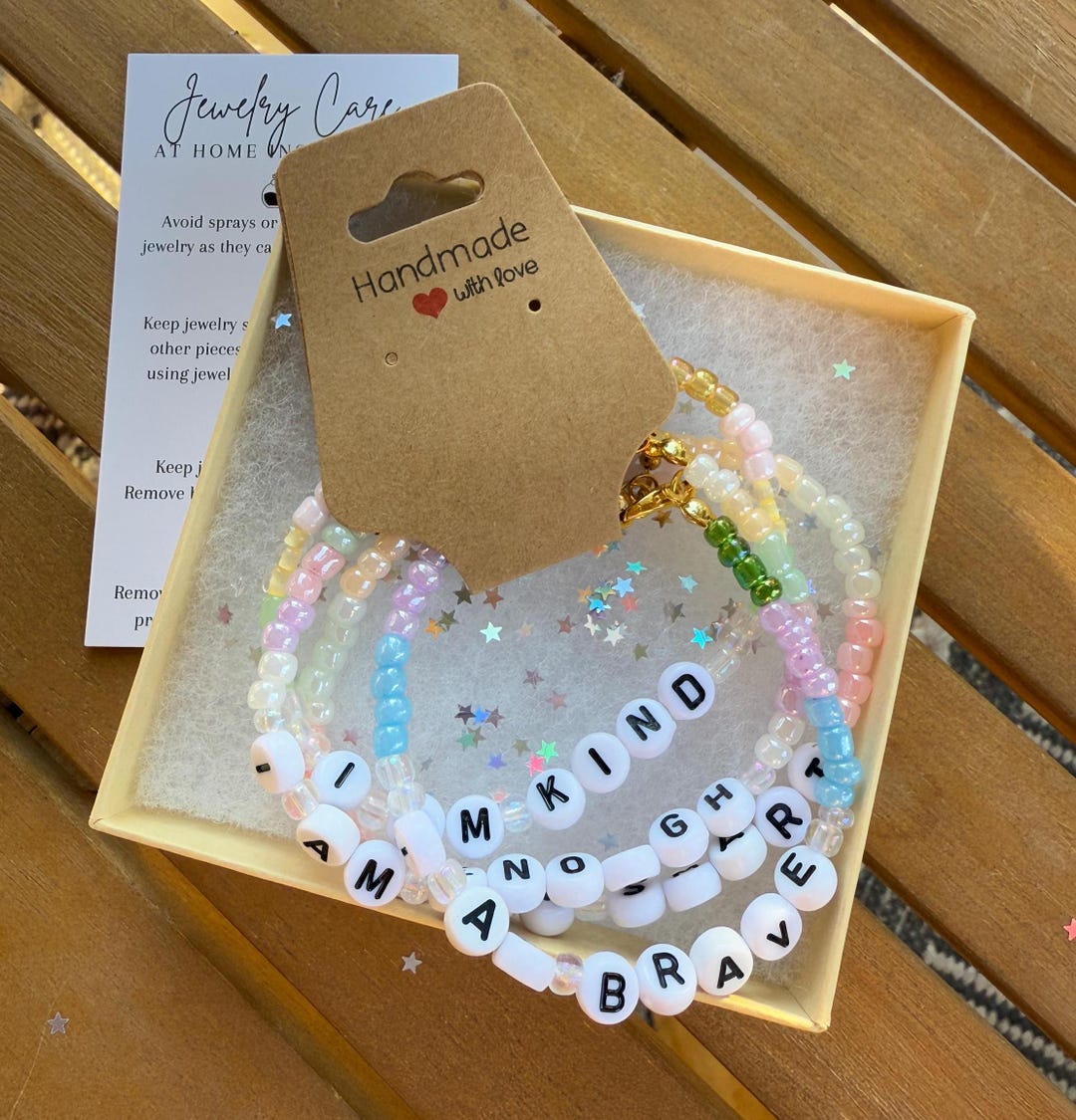 Affirmation - Inspirational Friendship Bracelet Set of 4 - Etsy