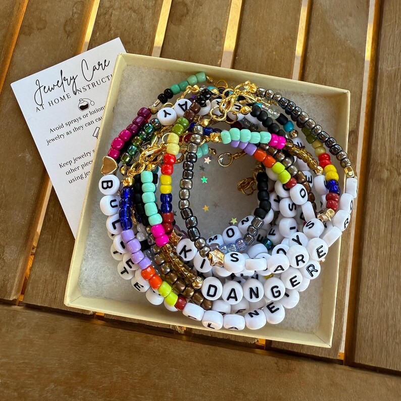 MCR Friendship Bracelets: Danger Days Song Titles, Beaded Set - Etsy