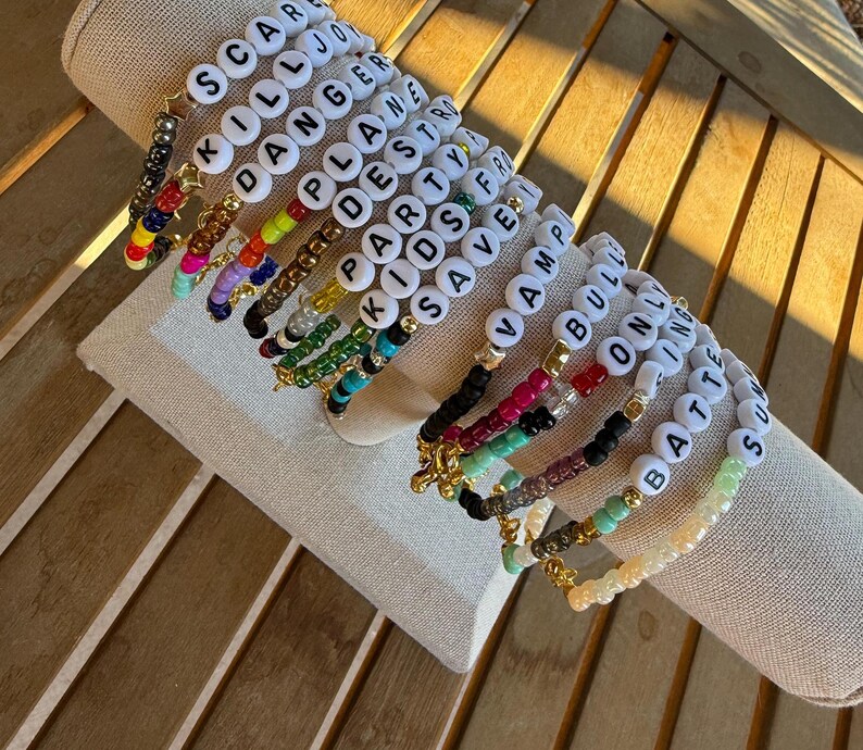MCR Friendship Bracelets: Danger Days Song Titles, Beaded Set - Etsy
