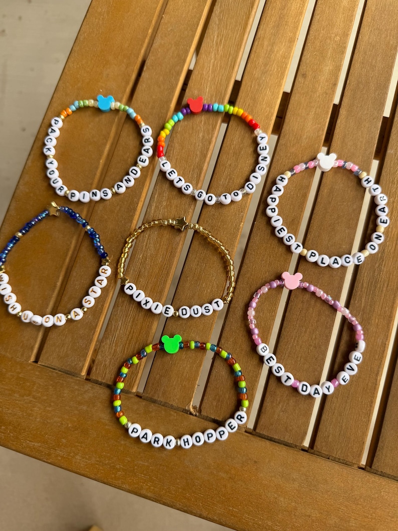 Pick Your Disney Phrases Friendship Style Beaded Bracelet Inspired by ...