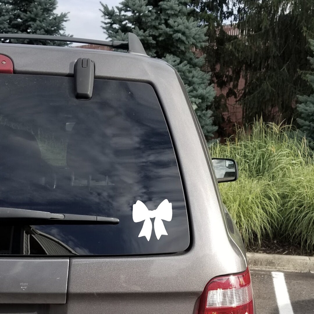 Vinyl Bow Decal Ll Car Window Decals, Laptop Decals Ll 7 Color Options ...