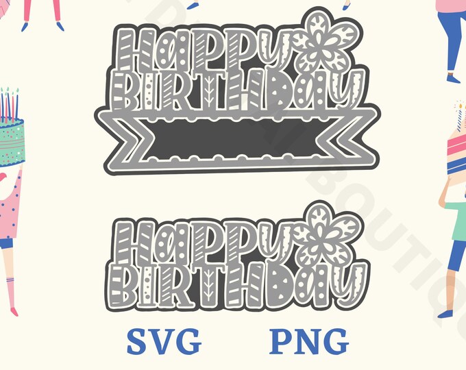 Bonne Fete Cake Topper, Celebration Cake Topper, SVG, DXF, Svg Cutting ...