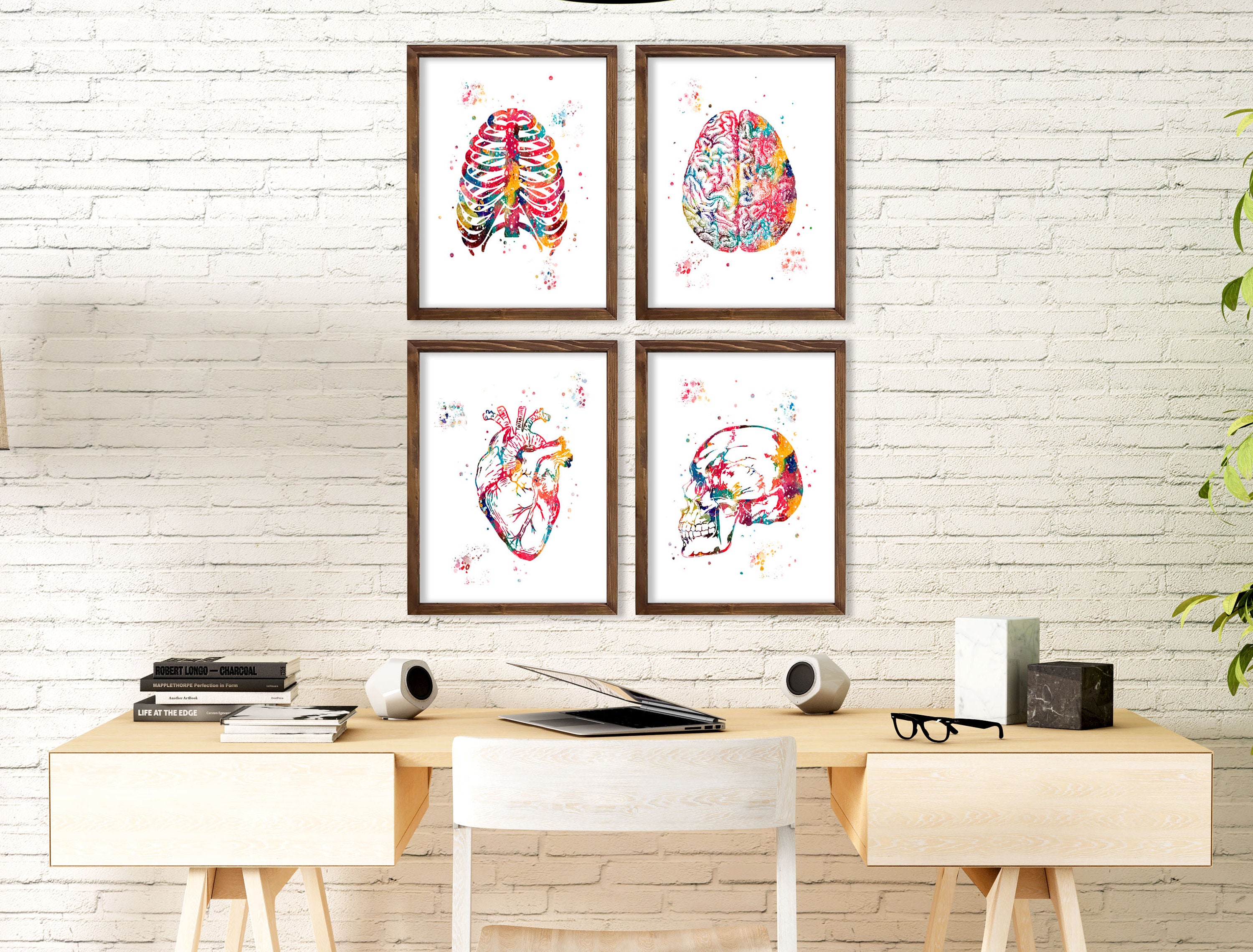 Human Anatomy Watercolor Art Medical Classroom Biology Art Decor Poster ...