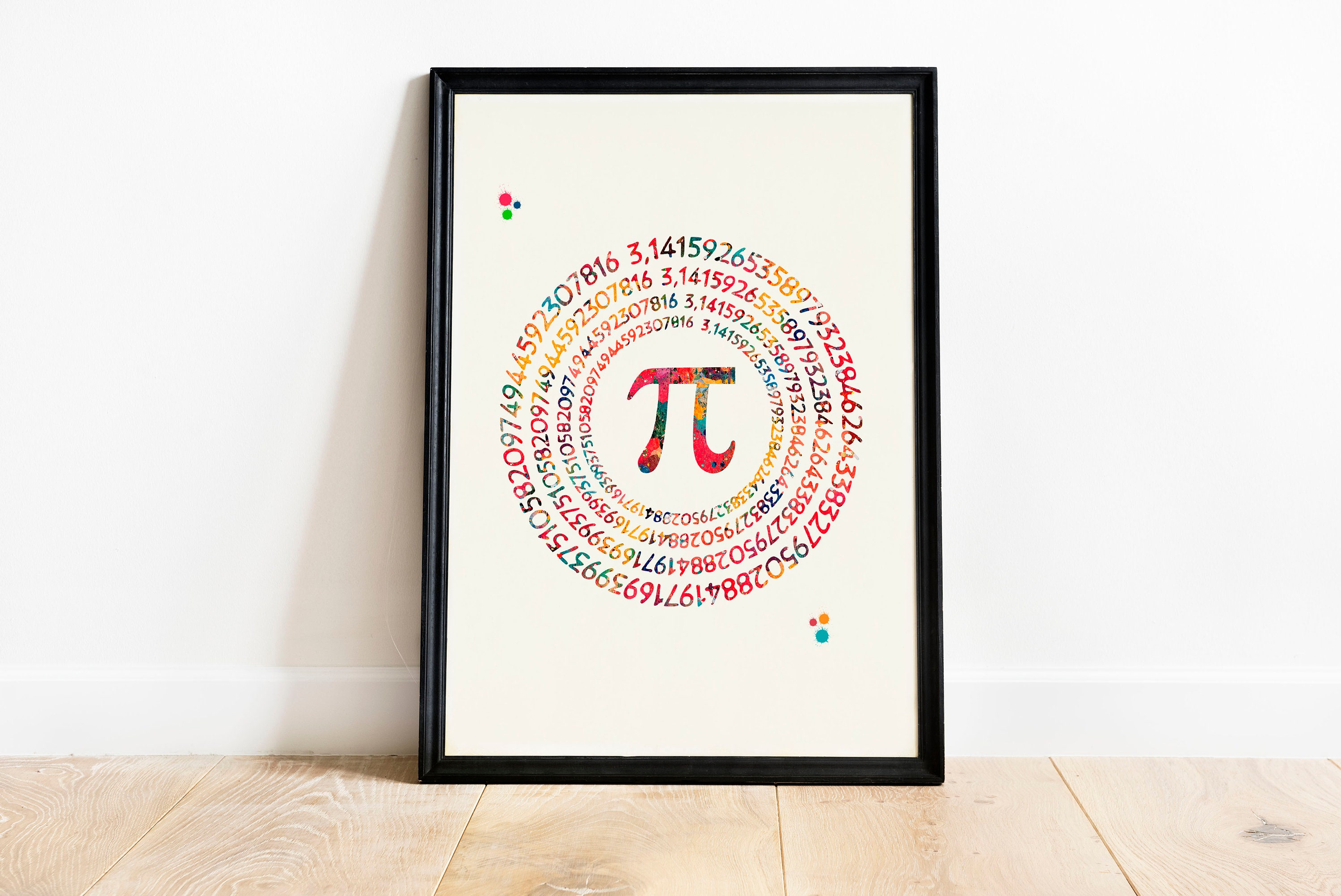 Pi Symbol Watercolor Print Pi Print Poster Mathematics Scientific Art ...
