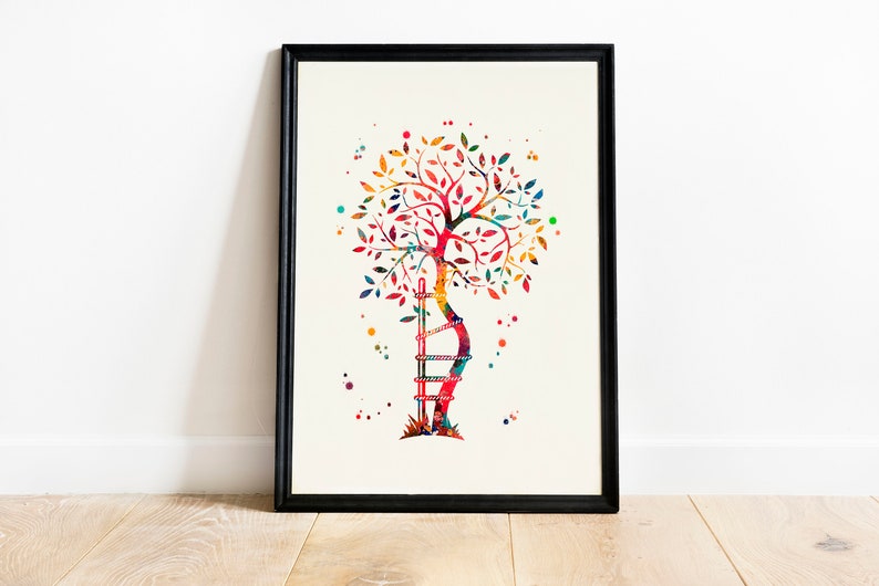 Crooked Tree Orthopedic Symbol Watercolor Print Medical Symbol - Etsy