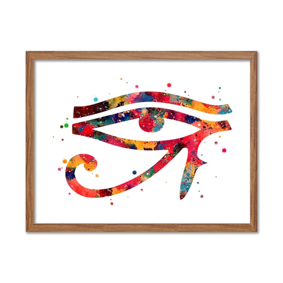 Horus Eye Watercolor Art Print Egyptian God of Ancient Egypt - Etsy