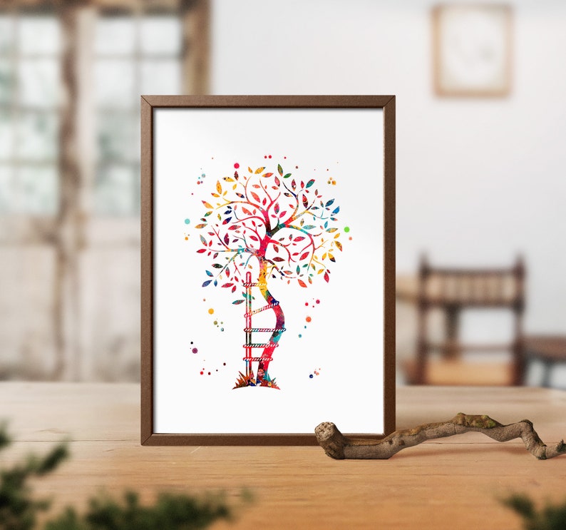 Crooked Tree Orthopedic Symbol Watercolor Print Medical Symbol - Etsy