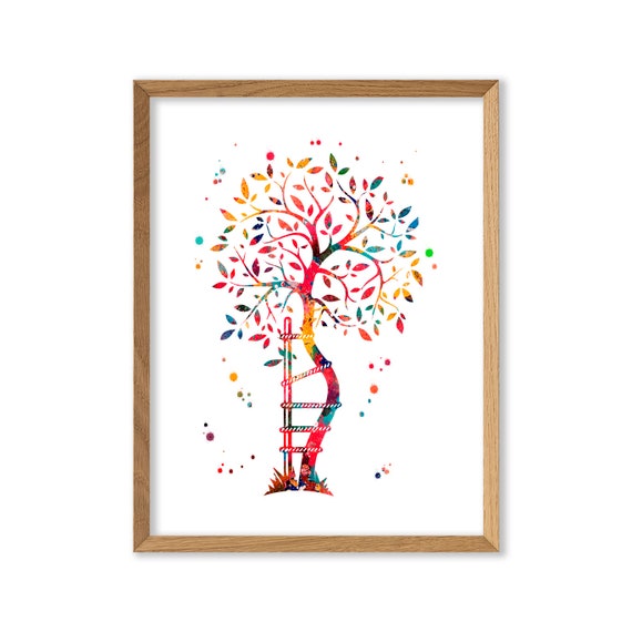 Crooked Tree Orthopedic Symbol Watercolor Print Medical Symbol - Etsy