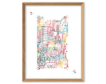 Computer Chip Print - Etsy