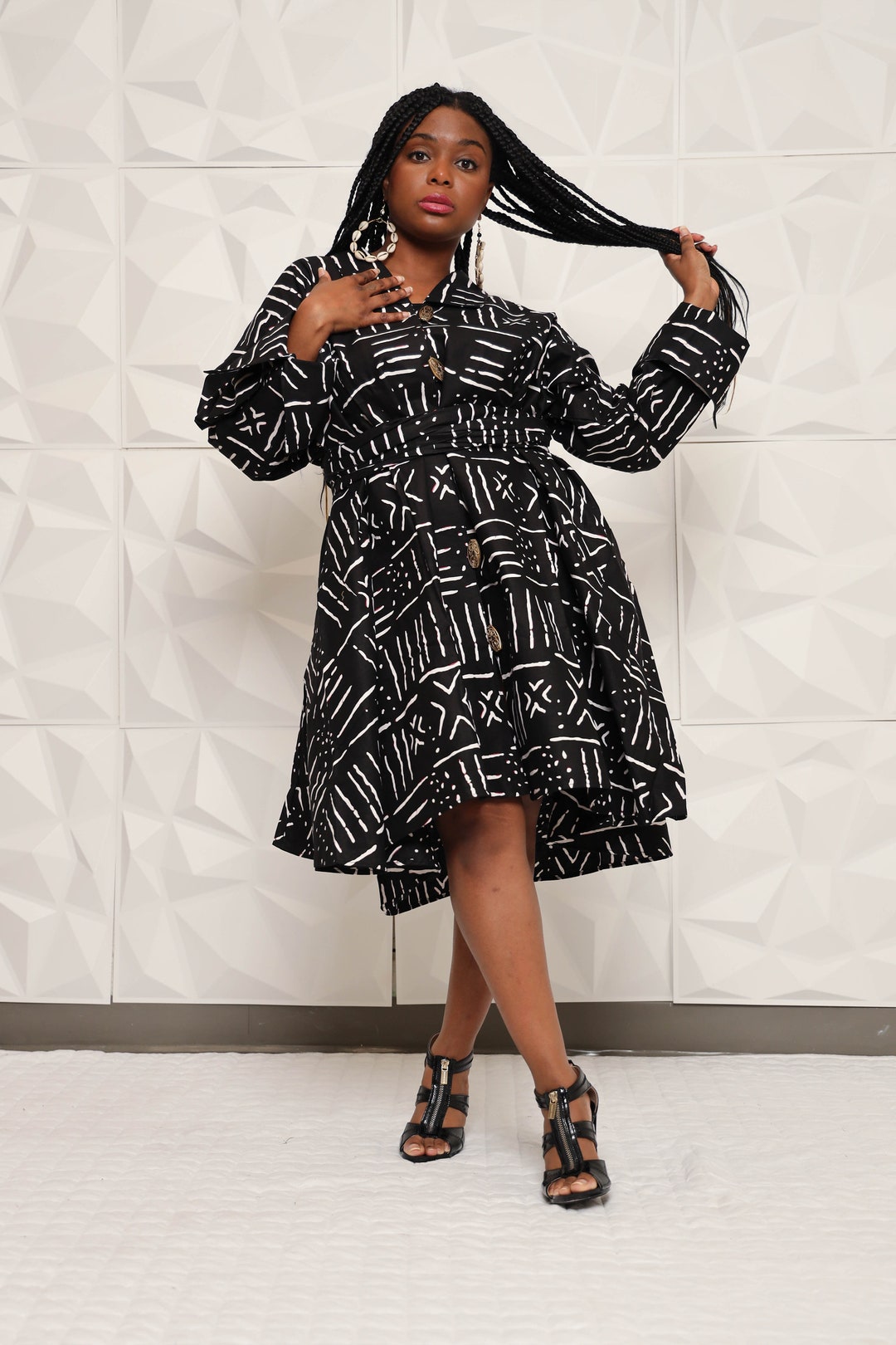 African Print Dress for Women / Africa Coat Dress / Tribal Print Dress ...