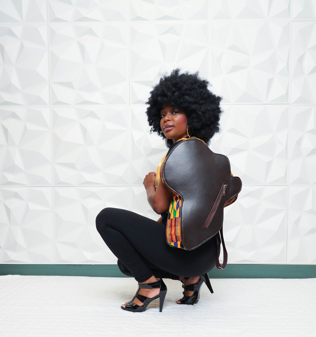 Map of Africa Backpack / Brown Book Bag in the Shape of Africa ...