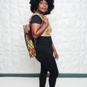 Map of Africa Backpack / Brown Book Bag in the Shape of Africa ...