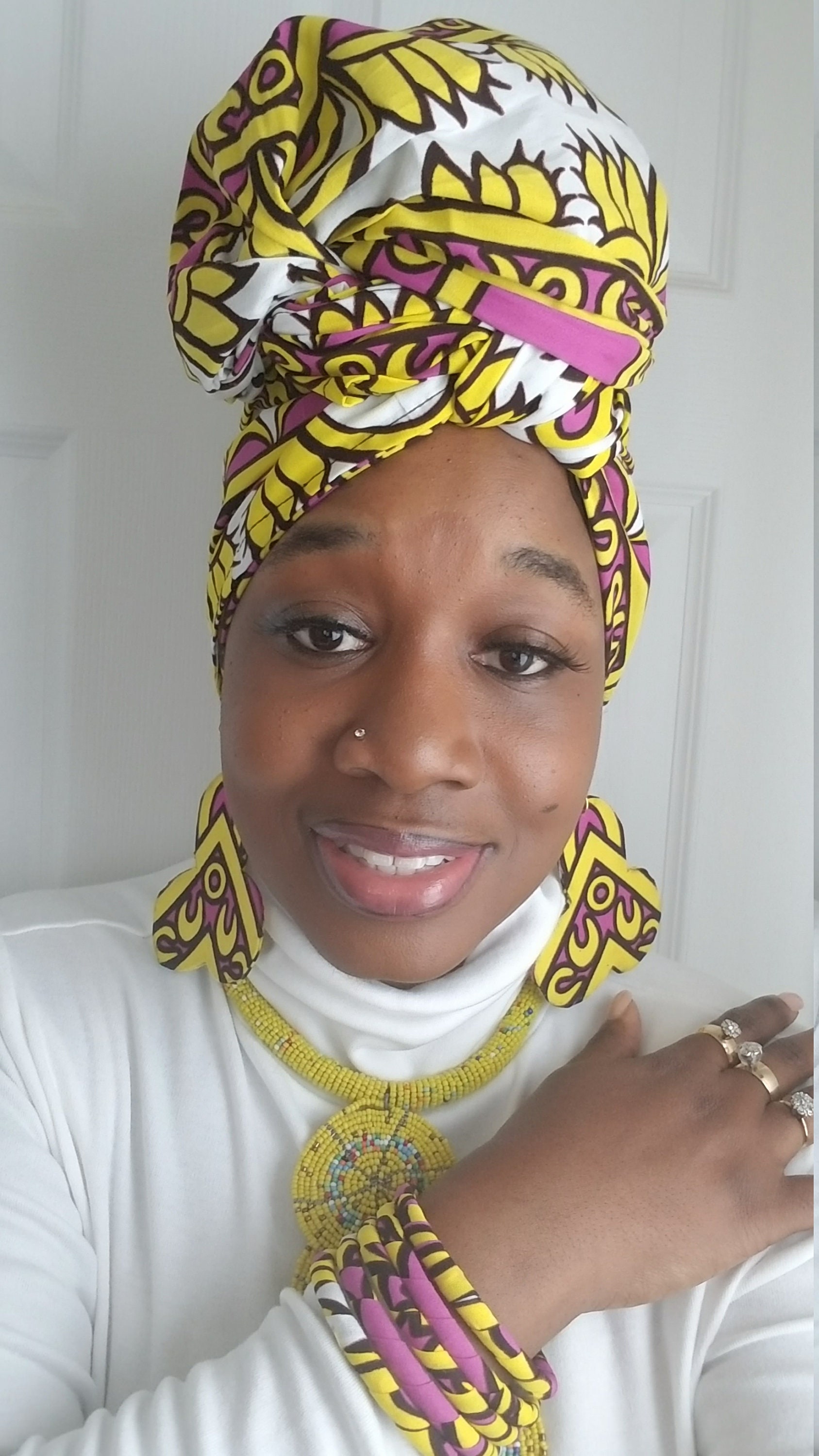 African Handmade Jewelry Set Women's African Print Ankara - Etsy