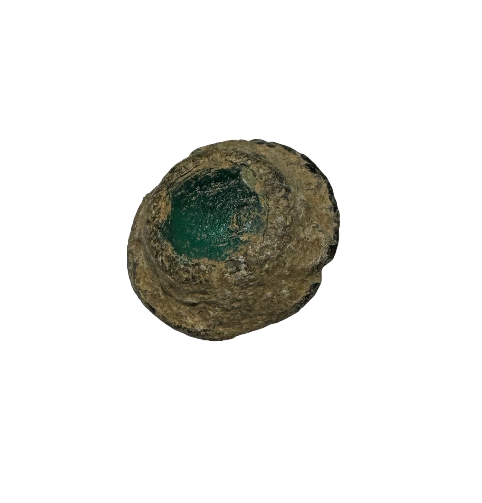 17th Century Lead Button Green Glass Insert - Etsy
