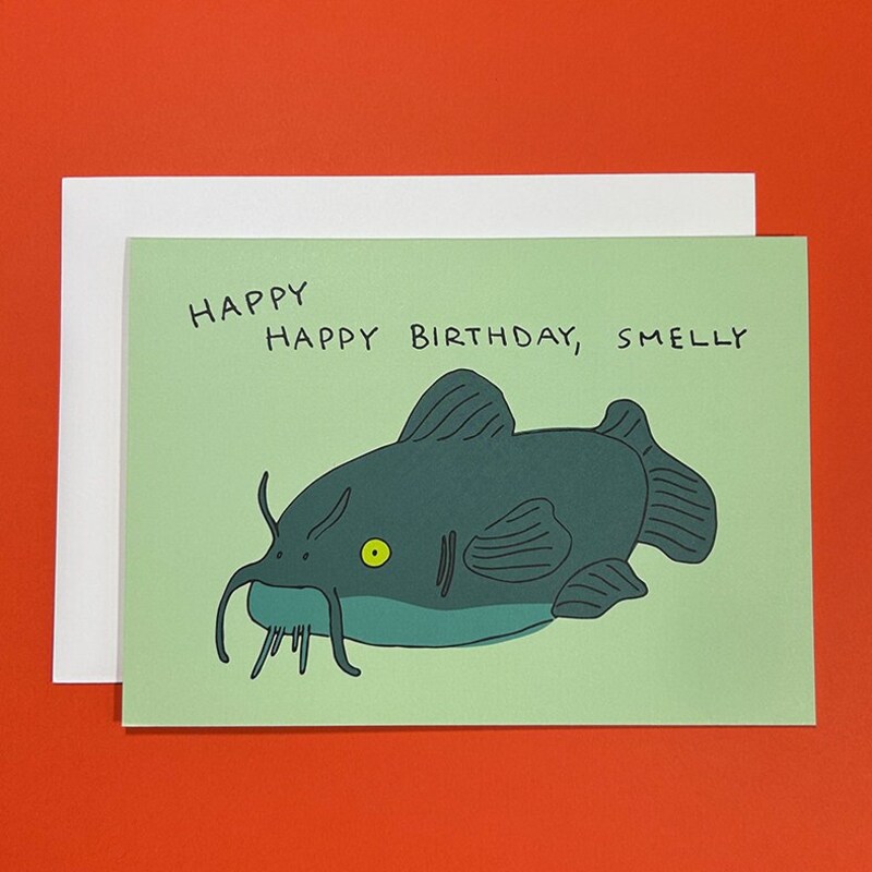 Fish Birthday Card - Etsy