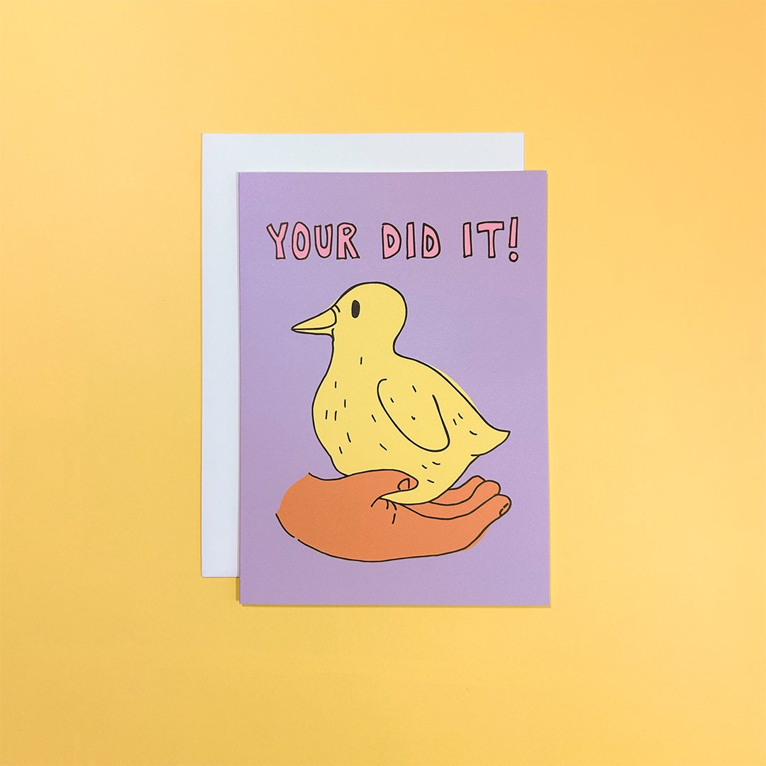 Duck Greeting Card Your Did It Funny Congratulations Card - Etsy