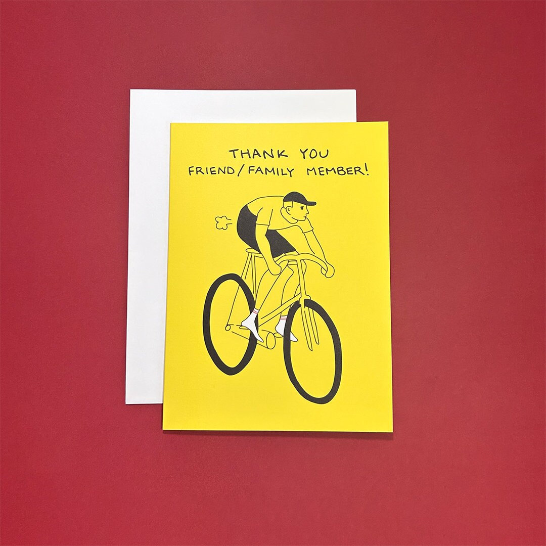 Bike Thank You Card | Thank You Friend/family Member | Funny Thank You ...