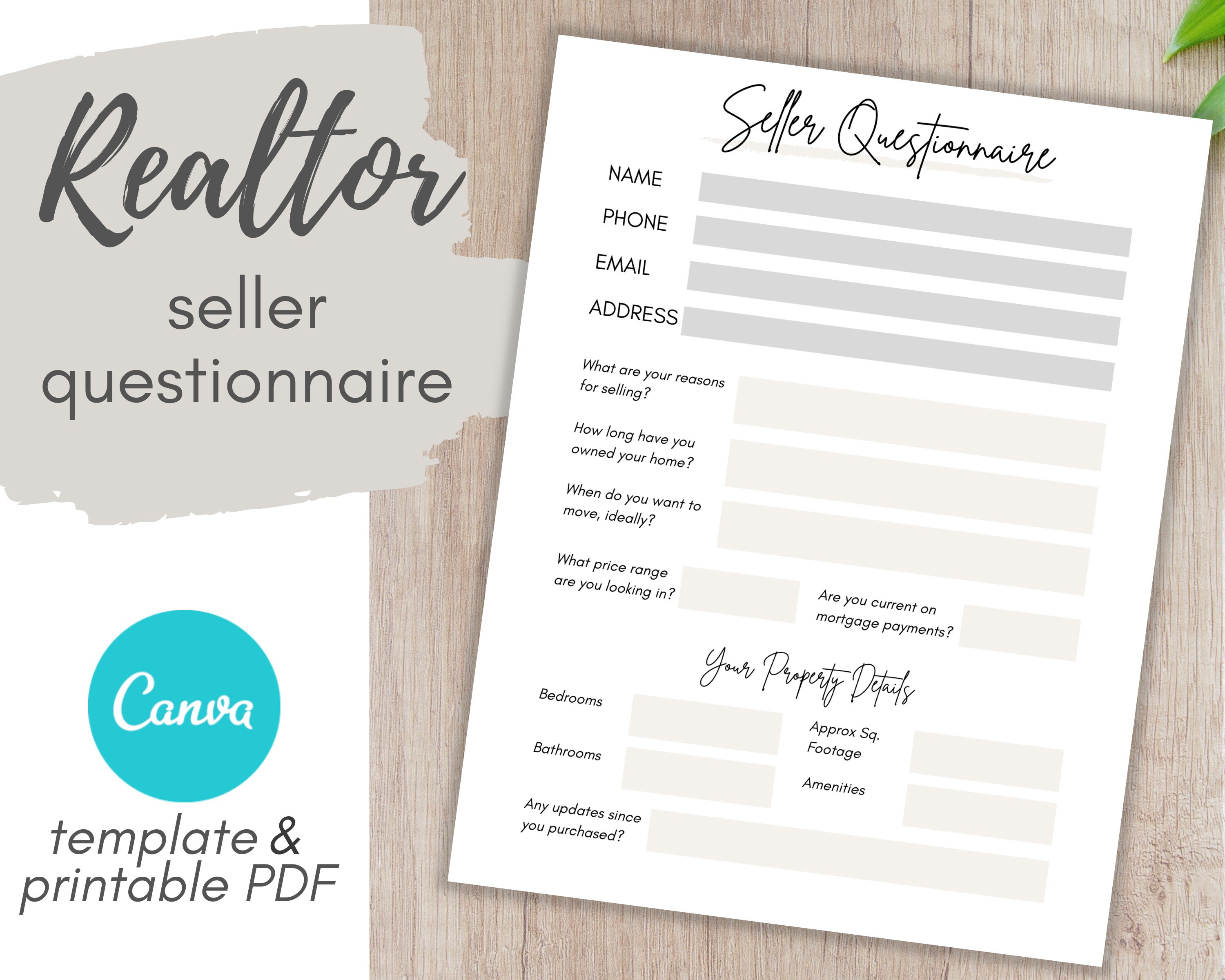 Design & Templates Paper Paper & Party Supplies Realtor Tools Printable ...