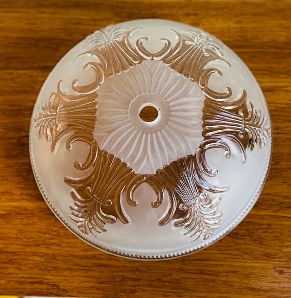 Mid Century Frosted Ceiling Light Cover Pressed Glass - Etsy