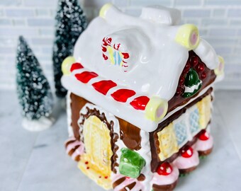 Vintage Gingerbread House Cookie Jar - Etsy