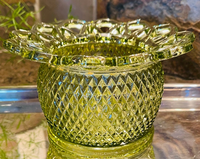 Vintage Emerald Green Glass Container, Vaporizer Humidifier Bowl Only ...