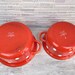 Red Enamel Pot With White Polka Dots, Casserole Skillet Casserole ...