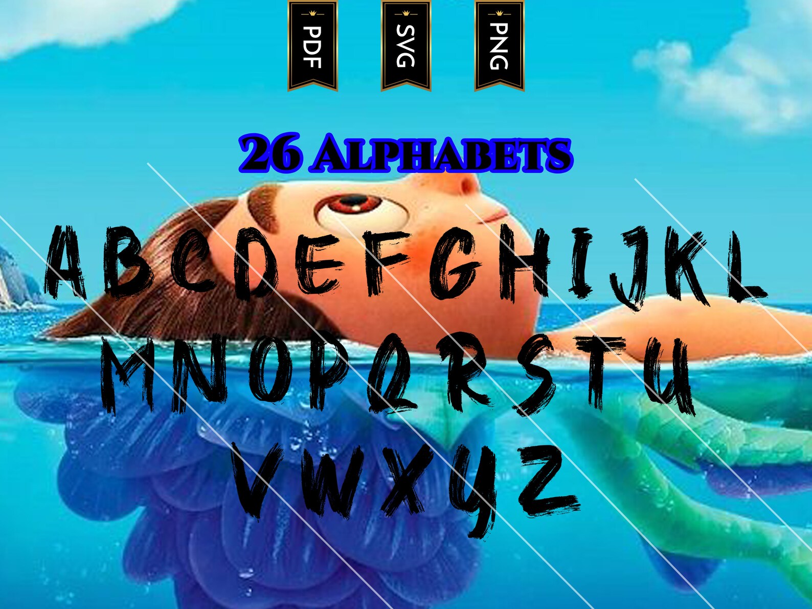 Luca Alphabet Font Alberto Luca Svg Alberto SVG Luca - Etsy