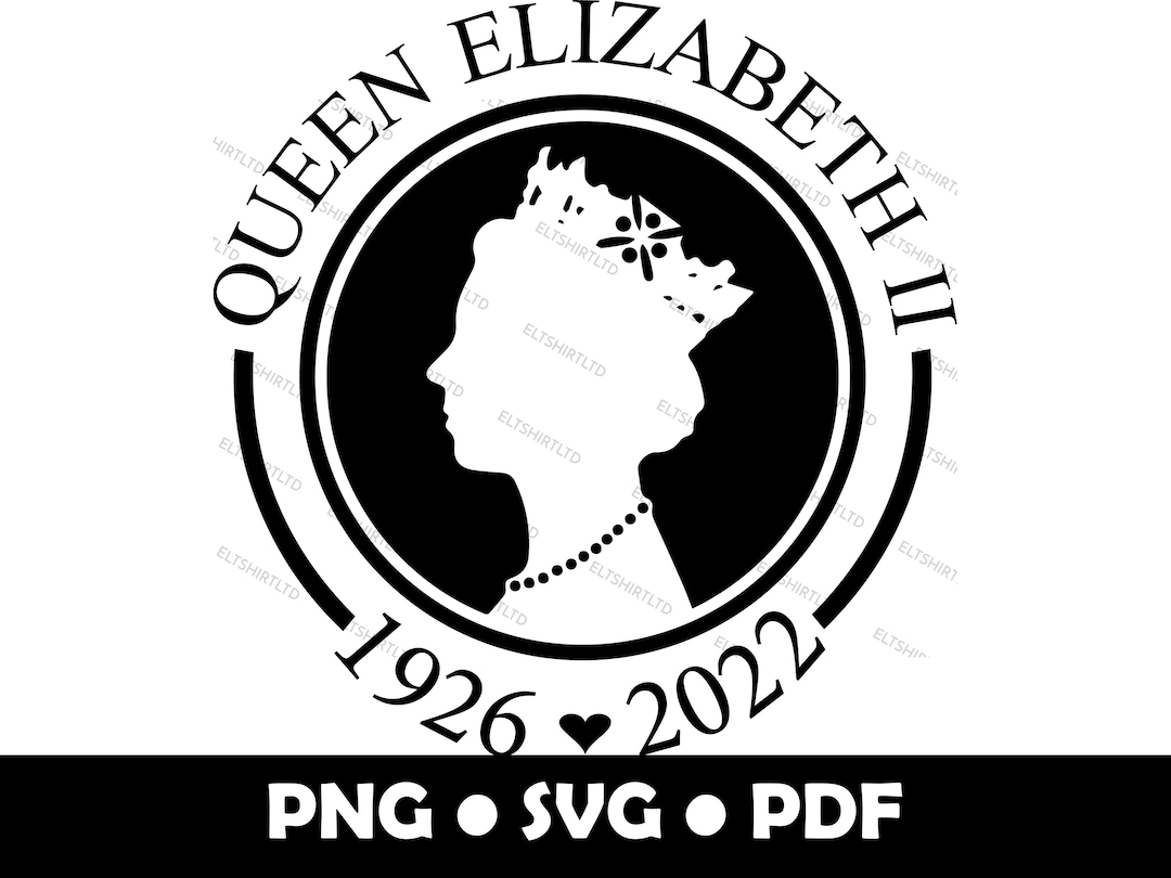 Queen Elizabeth II Emblem SVG PNG Pdf Eemembrance Emblem - Etsy Australia