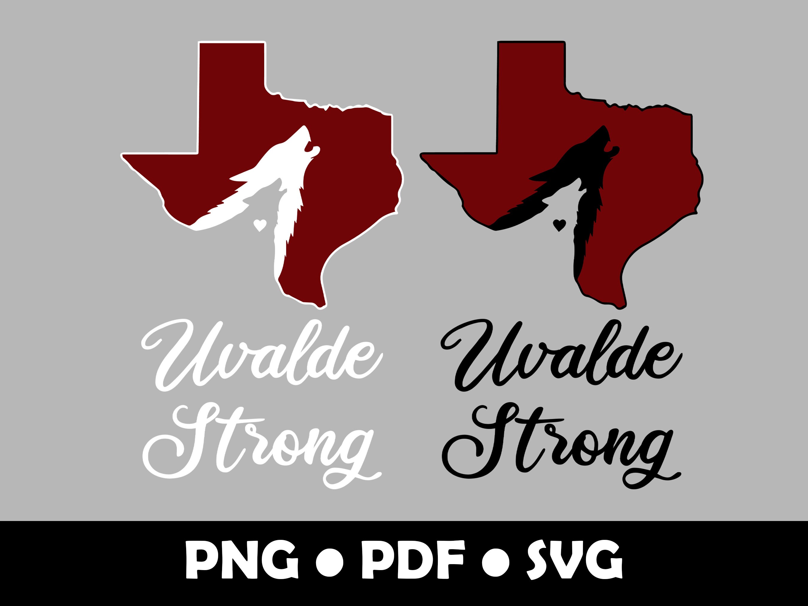 White Uvalde Strong Png - Etsy