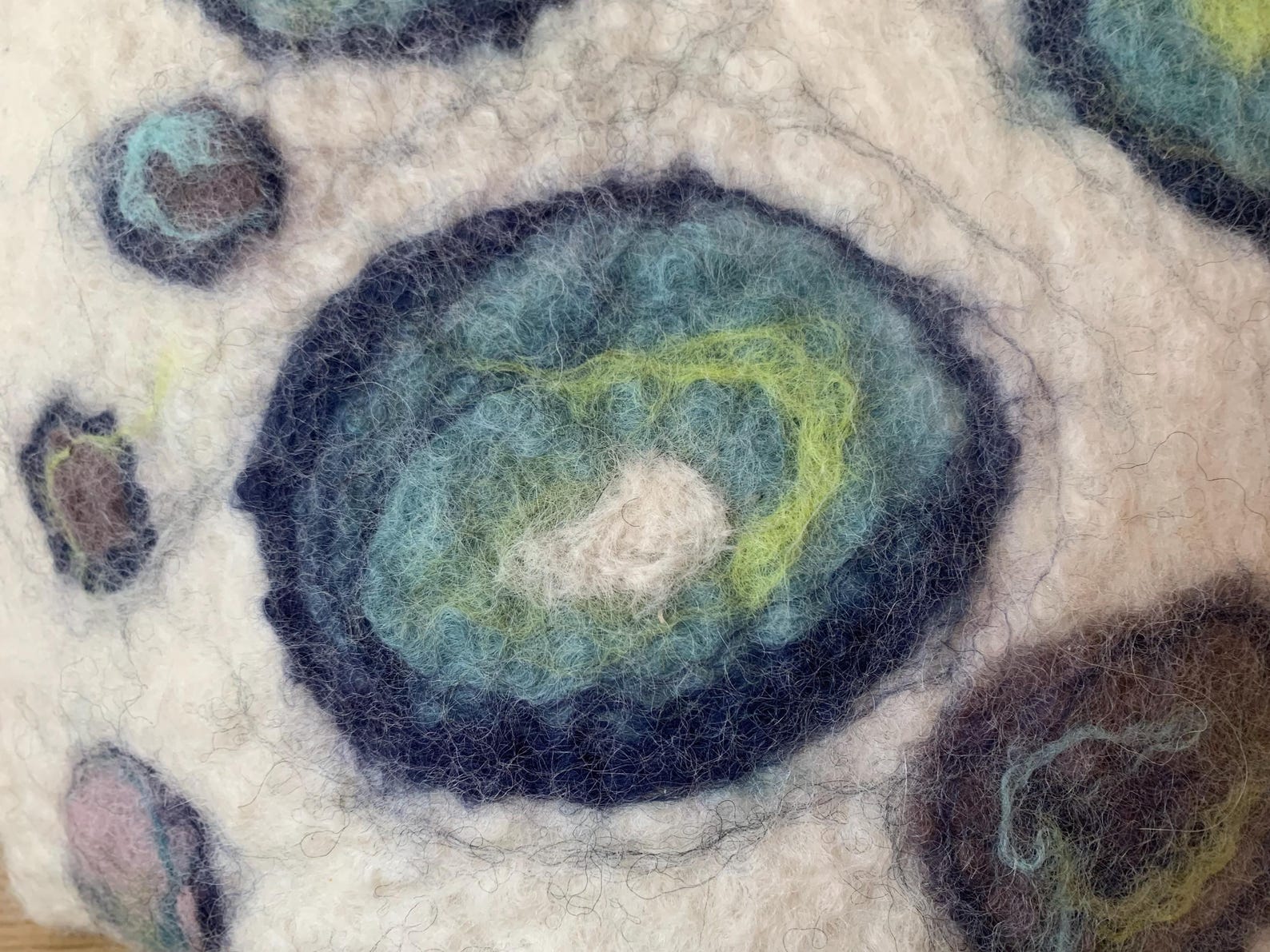 Large Wet Felted Tea Cosy - Blue and Green Abstract - Unique Gift for ...