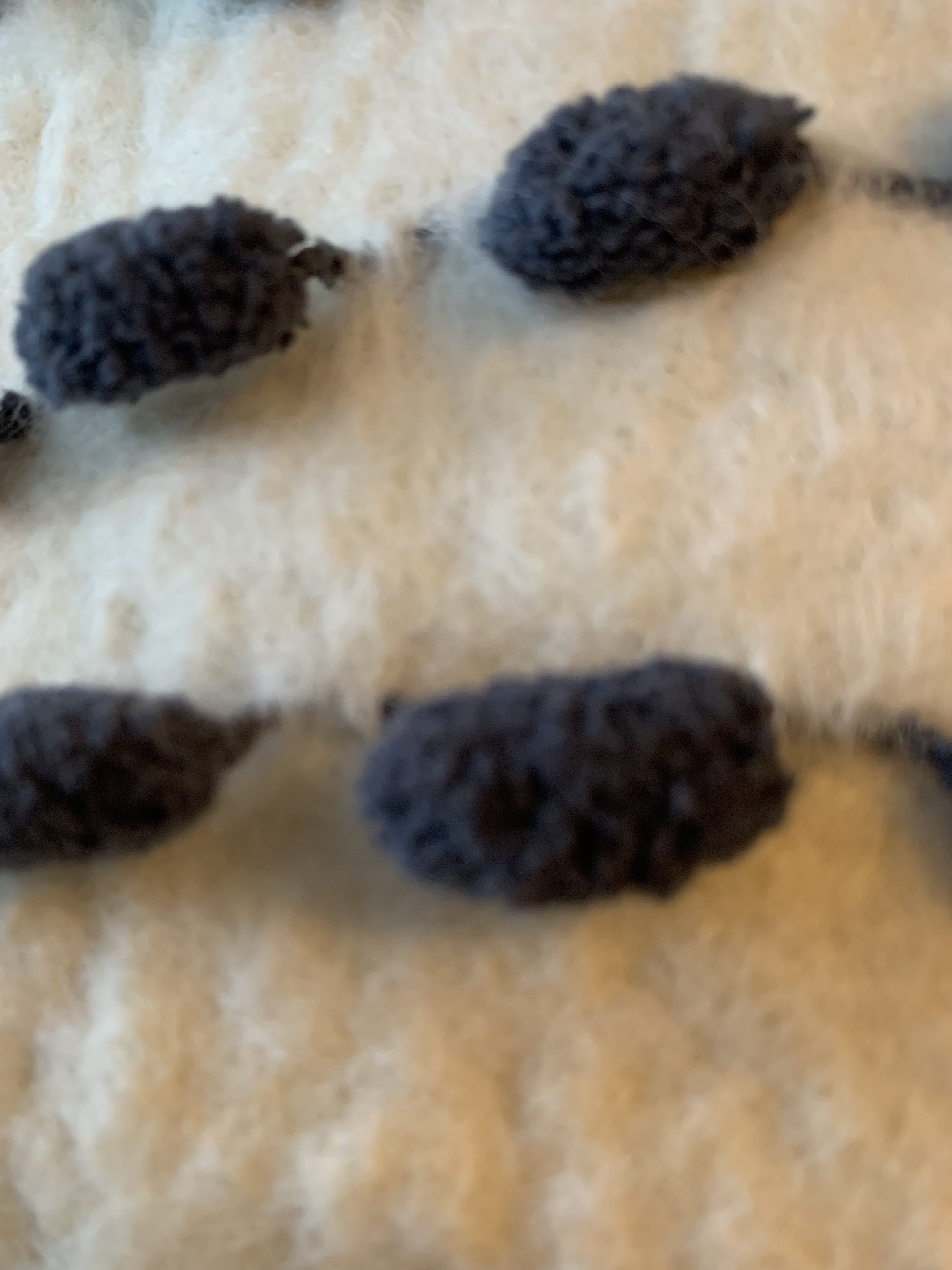Large Wet Felted Tea Cosy Blue Fluffy Bobbles on White Unique Gift for ...