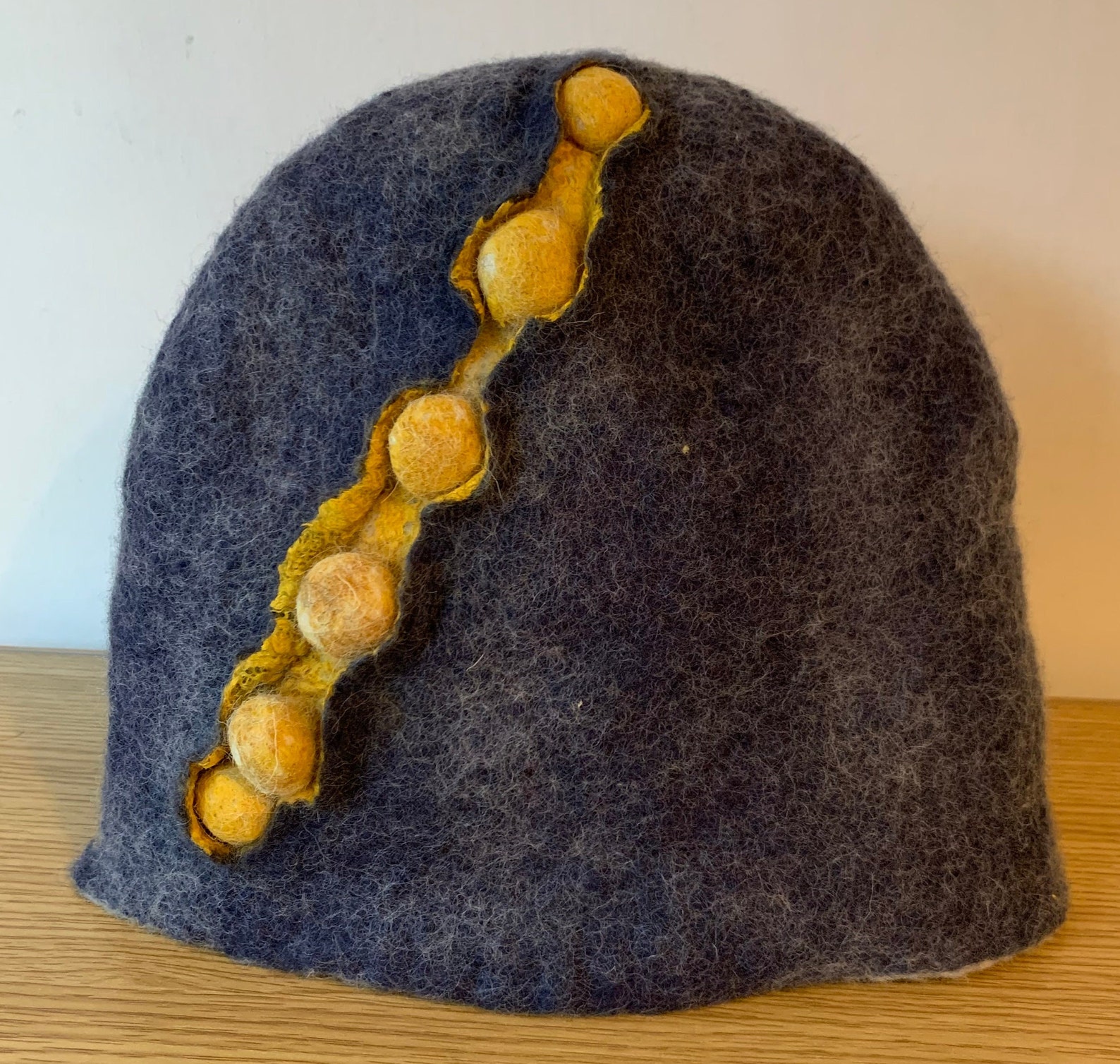 Large Wet Felted Tea Cosy - Blue and Gold - Unique Gift for Tea Lover ...