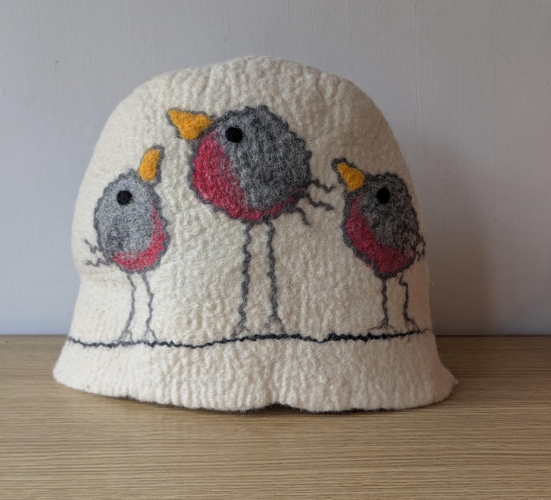 Large Wet Felted Tea Cosy - Robins - Unique Gift for Tea Lover ...