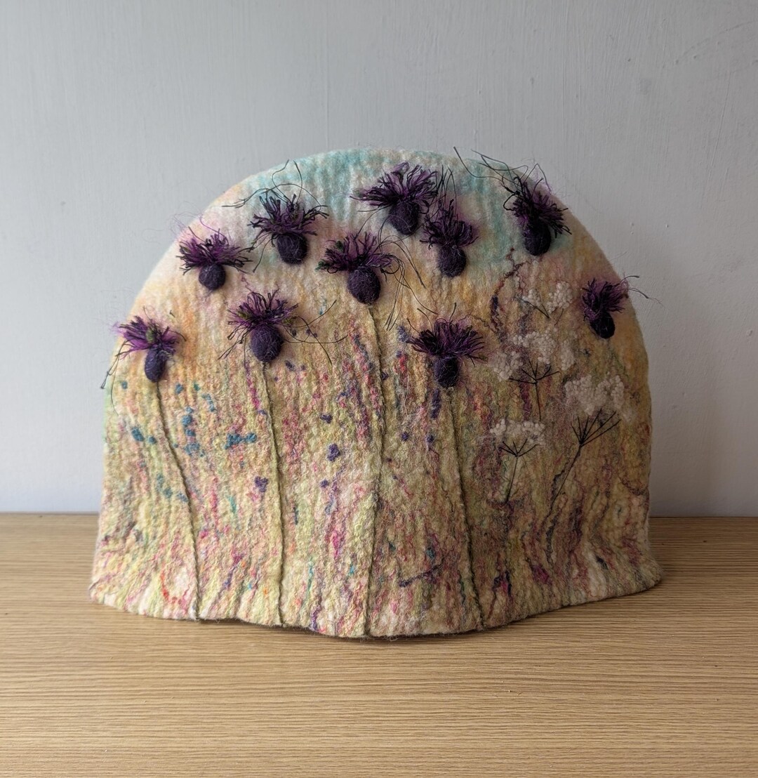 Extra Large Wet Felted Tea Cosy - French Lavender - Unique Gift for Tea ...
