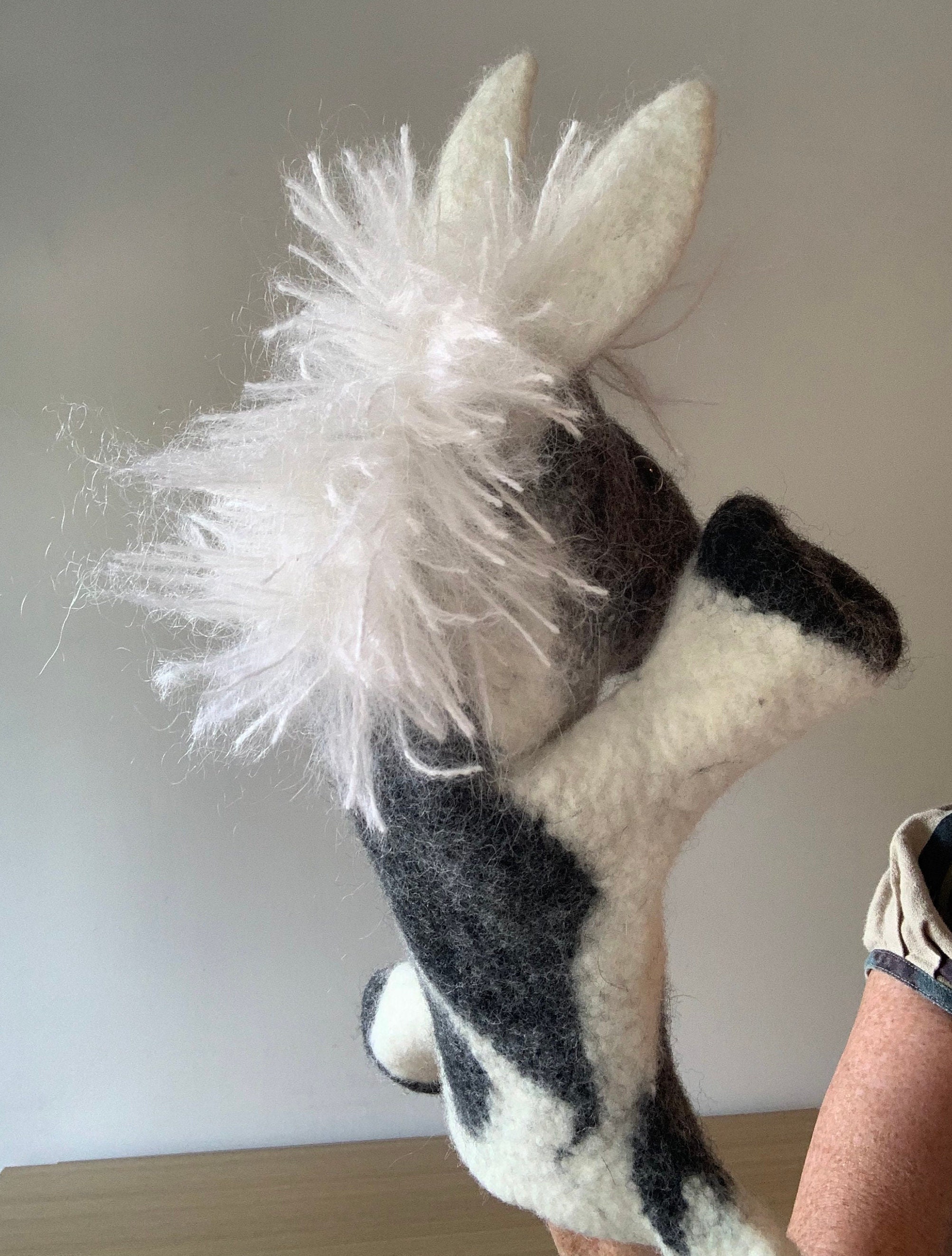 Glove Puppet Horse Wet Felted Hand Puppet Interactive - Etsy