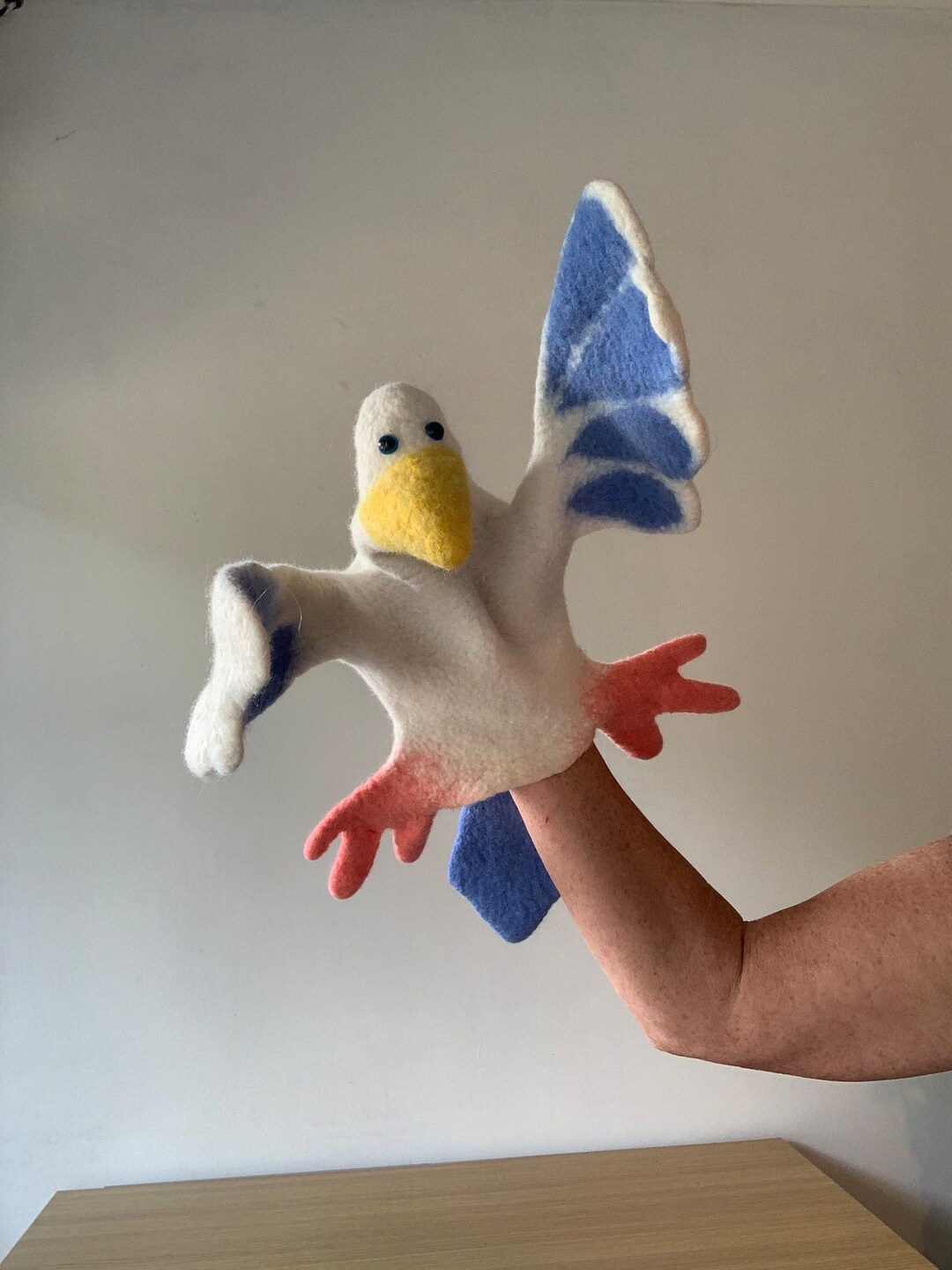 Glove Puppet - Bird - Wet Felted Hand Puppet, Interactive Children's ...