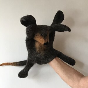 Glove Puppet - Black and Tan Dog - Wet Felted Hand Puppet, Interactive ...