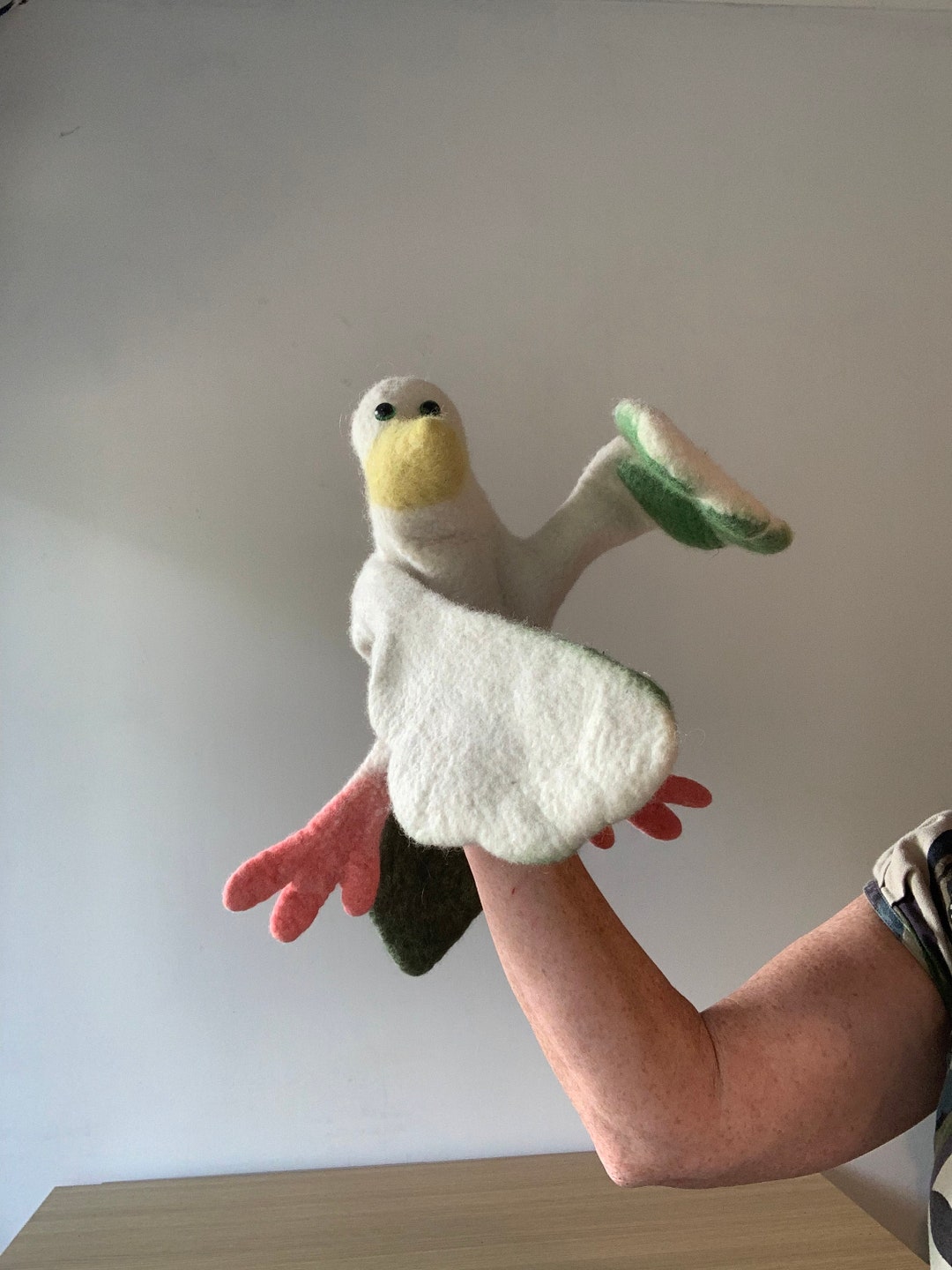 Glove Puppet - Bird - Wet Felted Hand Puppet, Interactive Children's ...