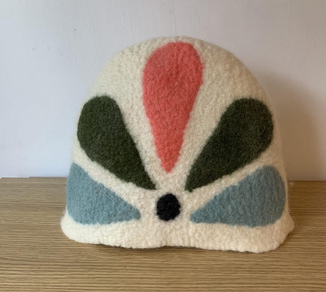 Large Wet Felted Tea Cosy - Pink, Green and Blue - Unique Gift for Tea ...