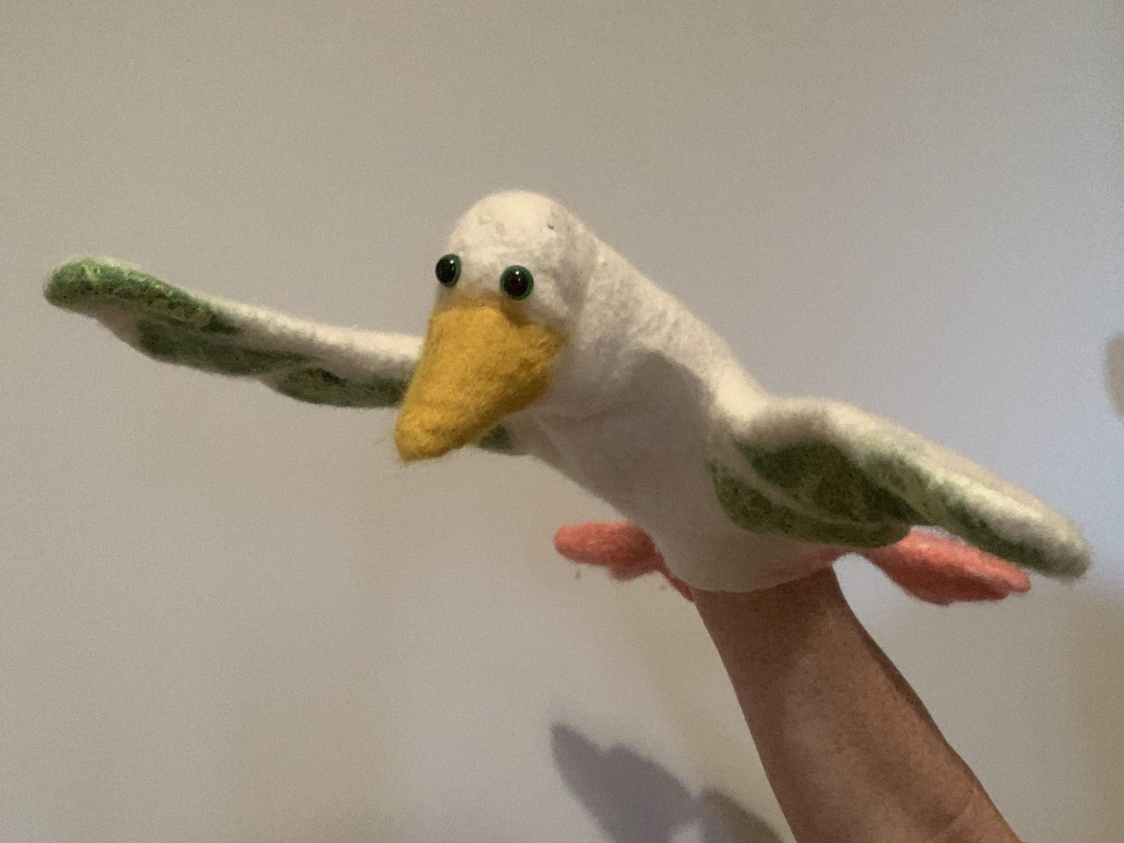 Glove Puppet - Bird - Wet Felted Hand Puppet, Interactive Children's ...
