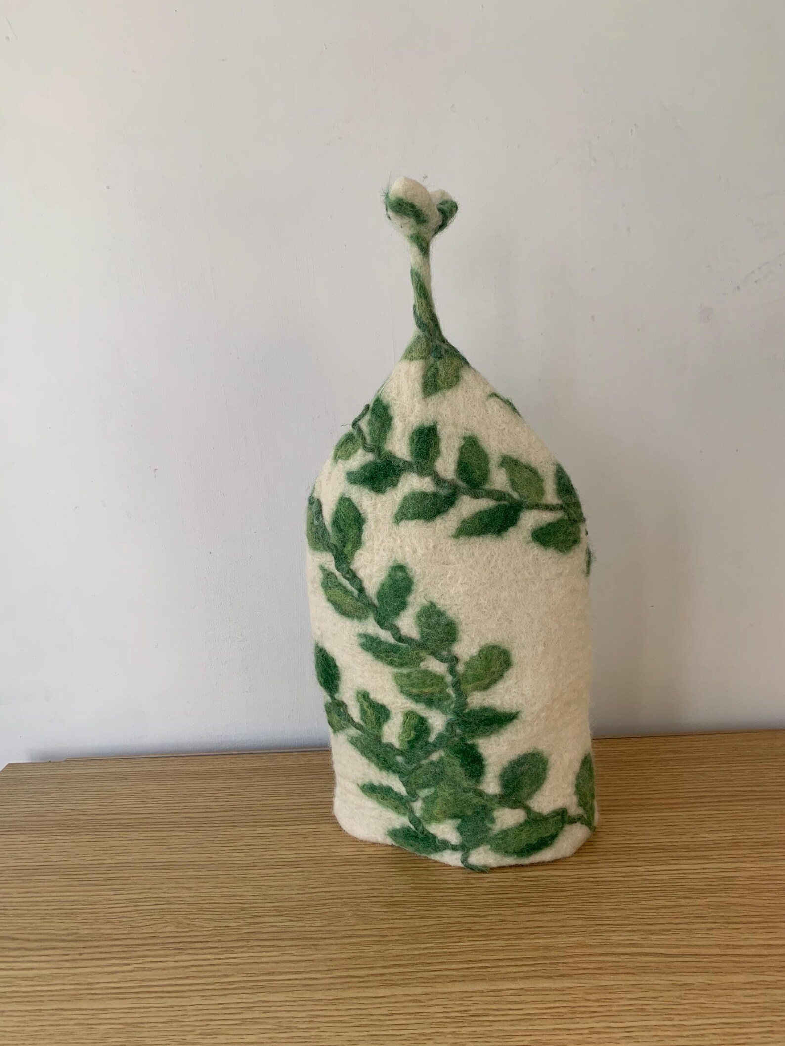 Large Wet Felted Coffee Cosy Leaves Unique Gift for Coffee Lover ...