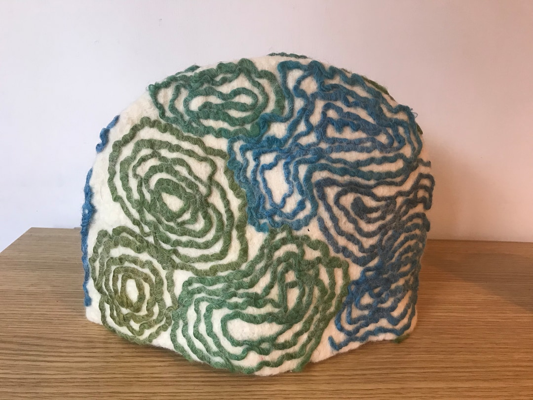 Large Wet Felted Tea Cosy S - Unique Gift for Tea Lover, Handmade Wool ...