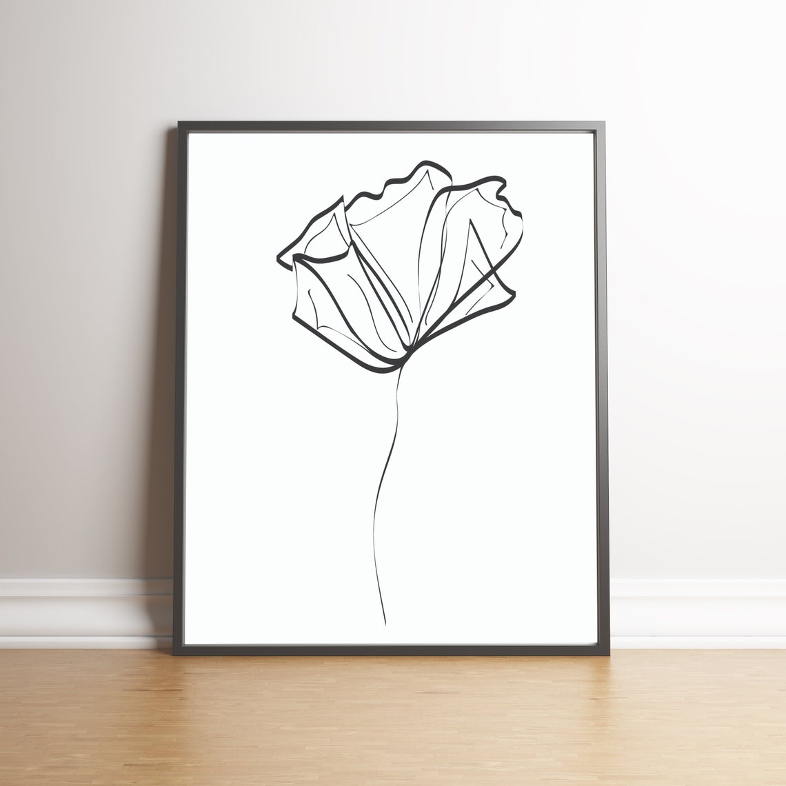 Minimalist Flower Drawing, Botanical Drawing, Abstract Flower Drawing ...