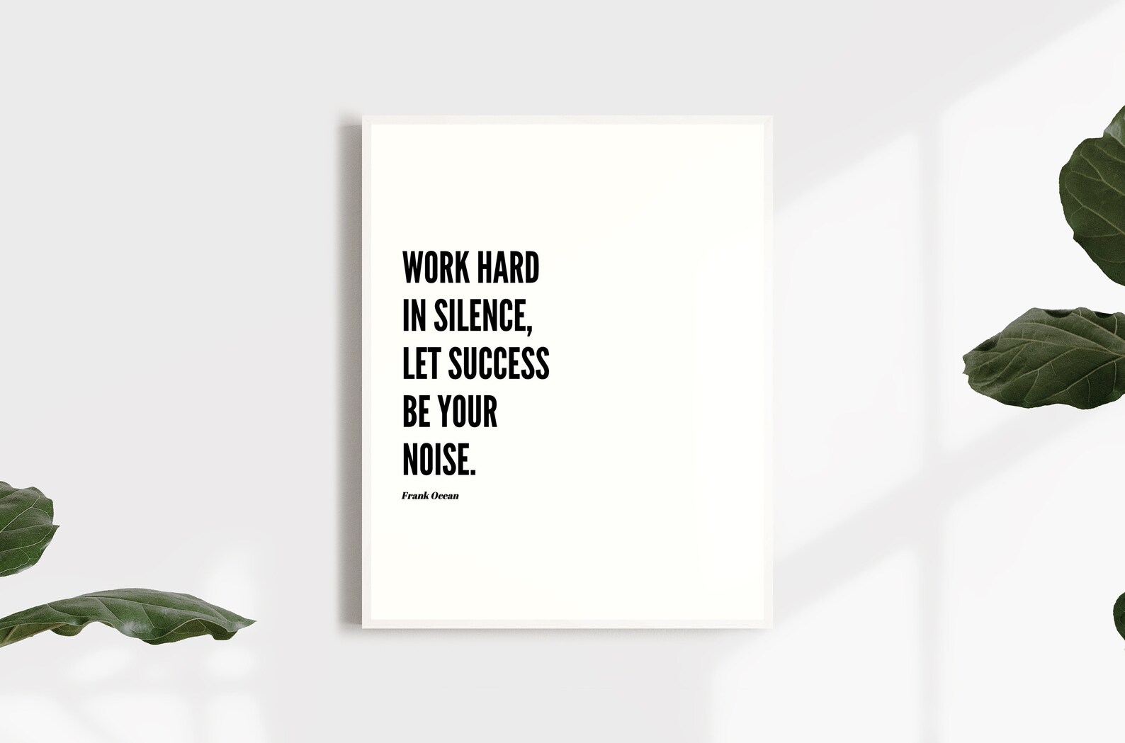 Work Hard in Silence Printable Art, Motivational Wall Art, Frank Ocean ...