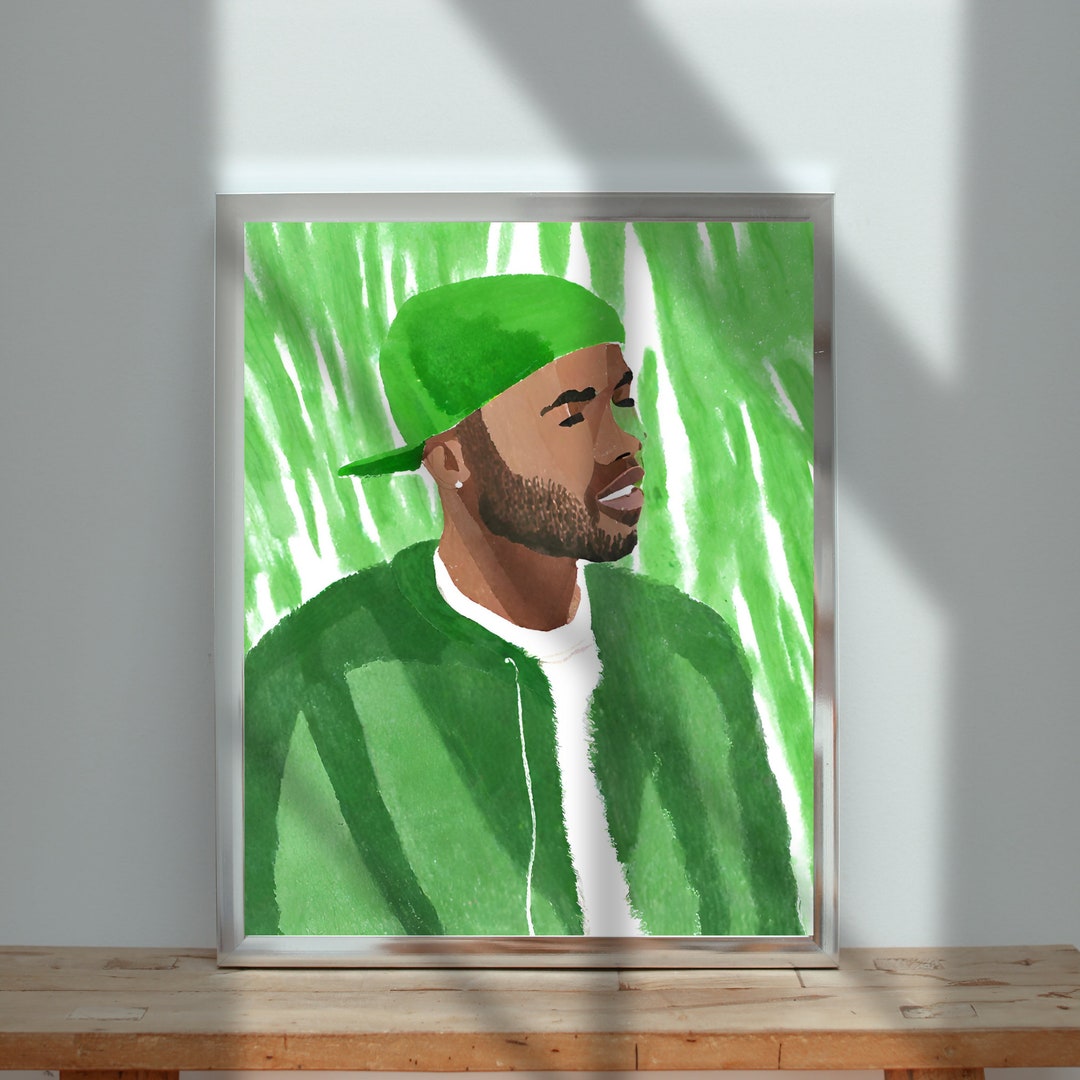 Frank Ocean Portrait, Digital Print, Frank Ocean Wall Art, Digital ...