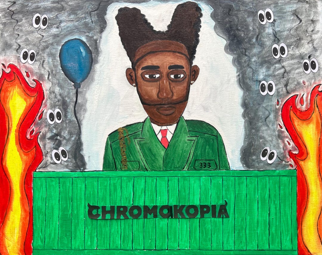 Tyler the Creator Painting, CHROMAKOPIA Art, Oil Painting, Mixed Media ...